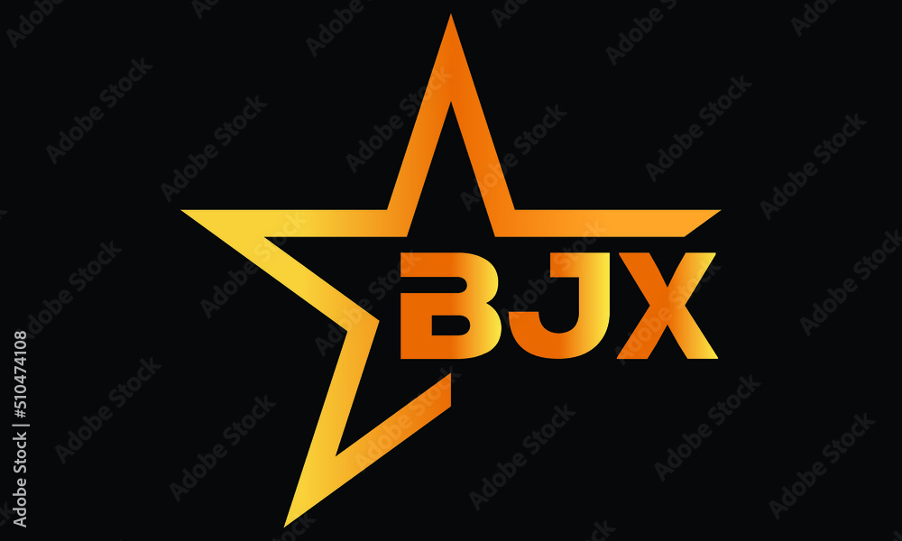 BJX golden luxury star icon three letter logo design vector template. royal logo | luxury logo ...