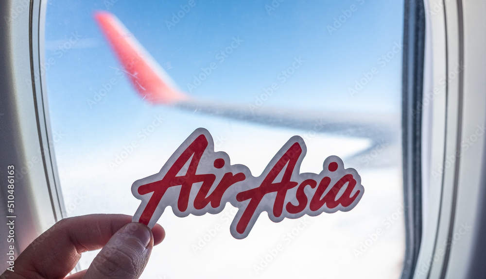 December 6, 2021, Kuala Lumpur, Malaysia. The emblem of the airline ...