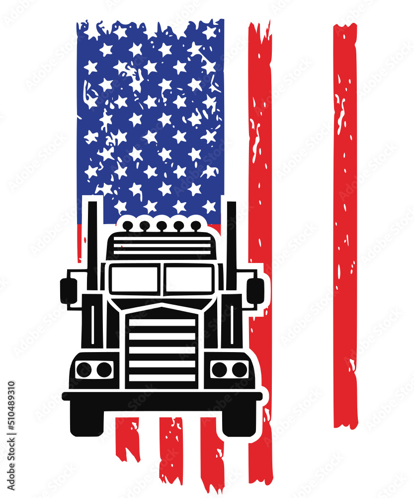 semi truck flag svg, semi truck Name svg, truck driver svg, truck ...