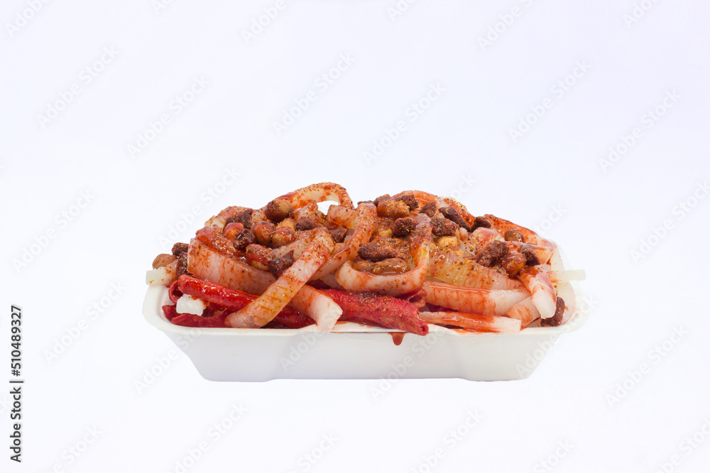 preparado de takis con cueritos Stock Photo | Adobe Stock