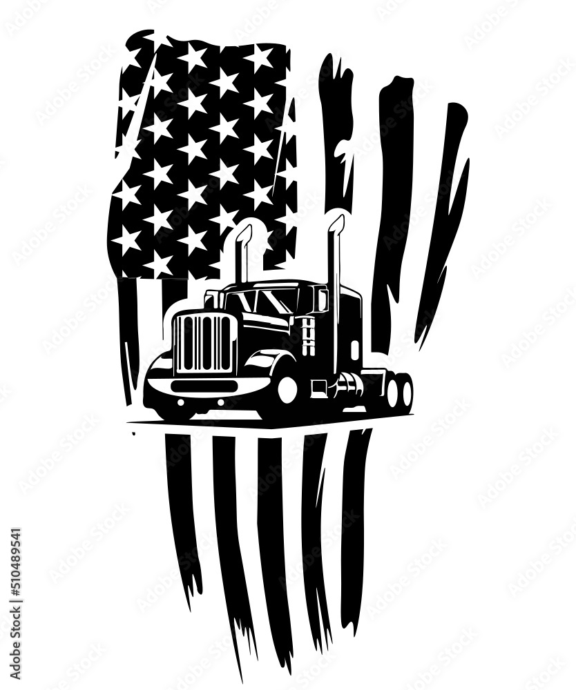 semi truck svg, truck svg, truck driver svg, truck clipart, American ...