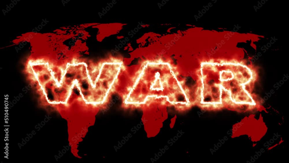 Animation Red Map World War Stock Video | Adobe Stock