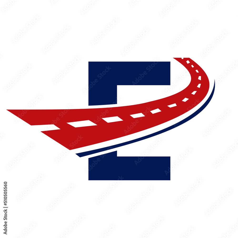 Letter E Transport Logo. E Letter Road Logo Design Transportation Sign ...