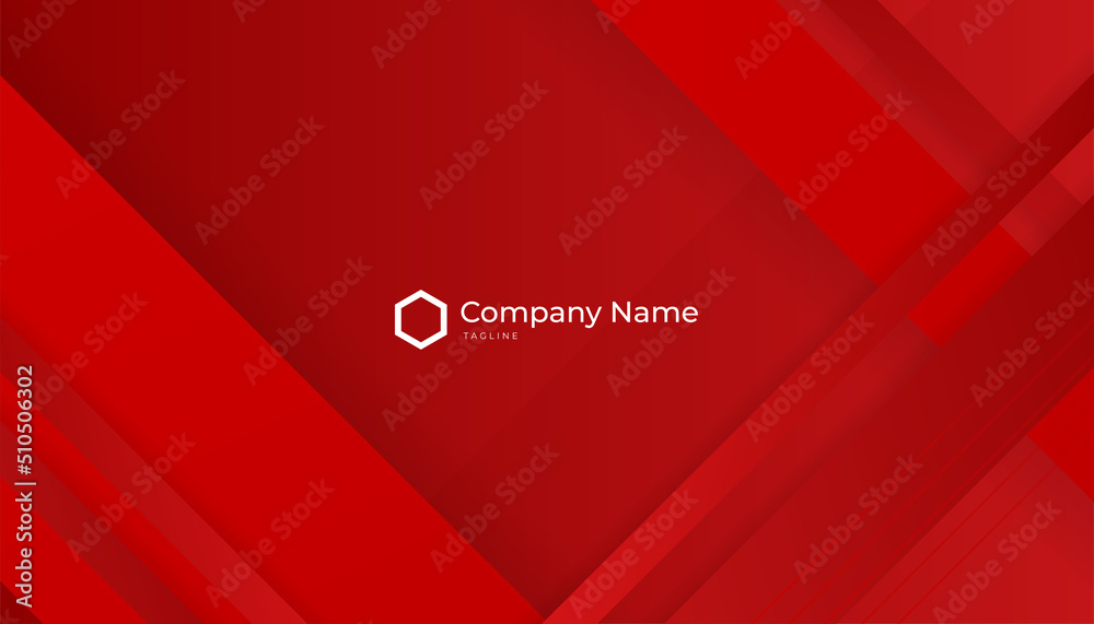 Modern elegant red business card design template. Can be used for ...