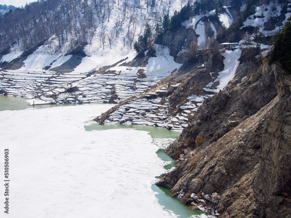 Kurobe Dam in Tateyama Kurobe Alpine Route, Japan. Stock Photo | Adobe ...