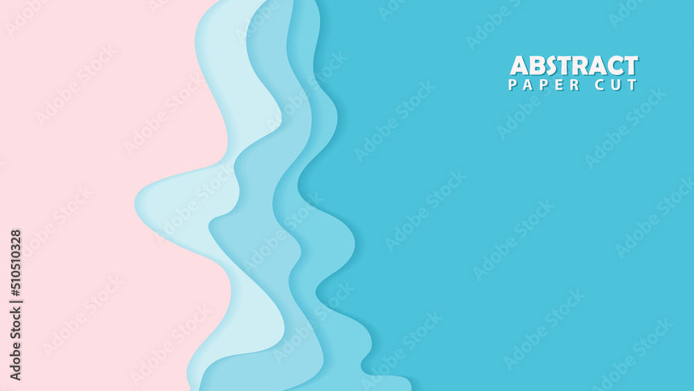 abstract blue sea and beach summer background template design Stock ...
