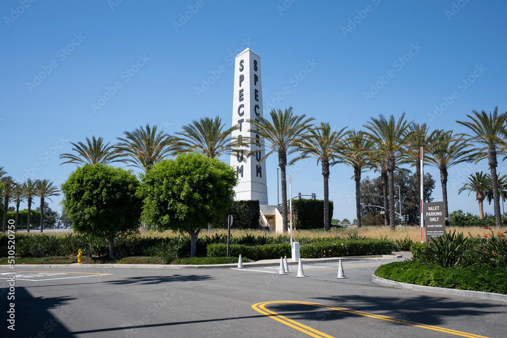 Irvine, CA, USA - May 7, 2022: The Spectrum sign is seen at the Irvine ...
