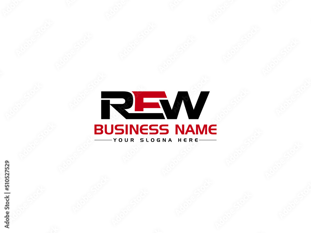 Minimalist REW Logo Icon, Creative RE Logo Letter Vector Image Design ...