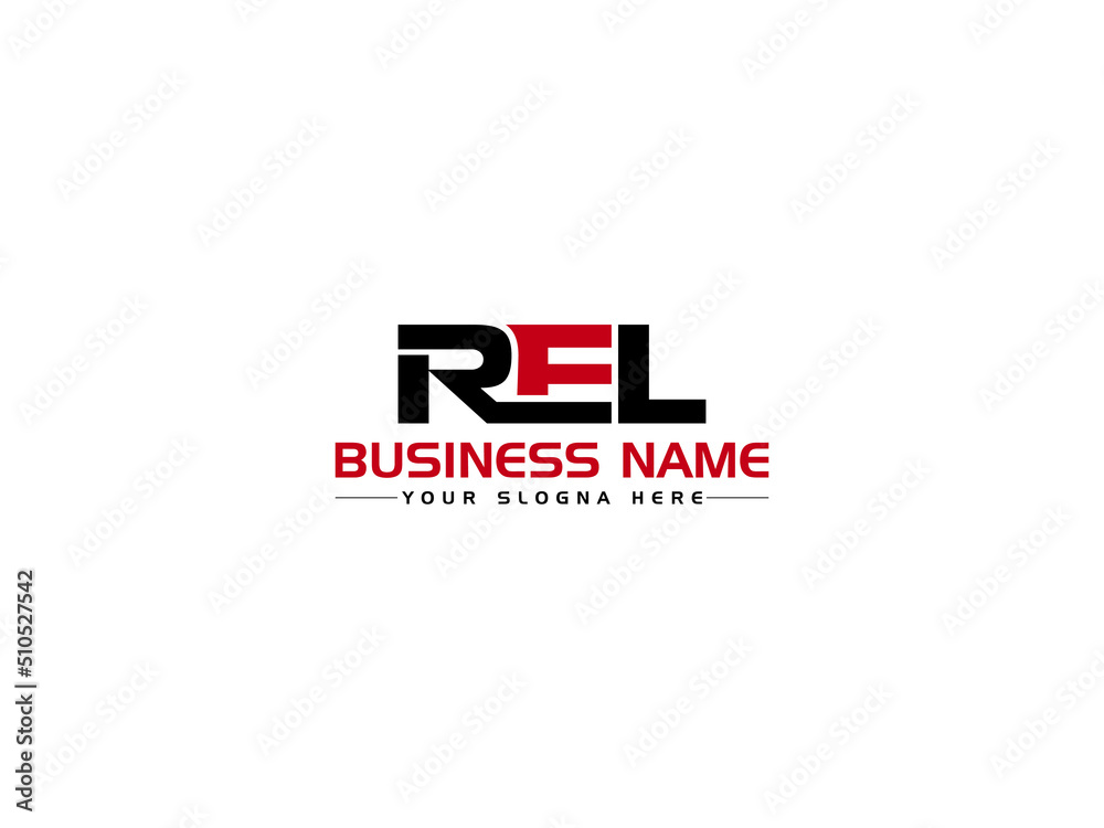 Minimalist REL Logo Icon, Creative RE Logo Letter Vector Image Design ...