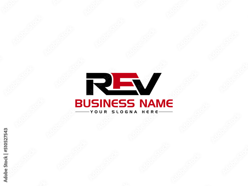 Minimalist REV Logo Icon, Creative RE Logo Letter Vector Image Design ...