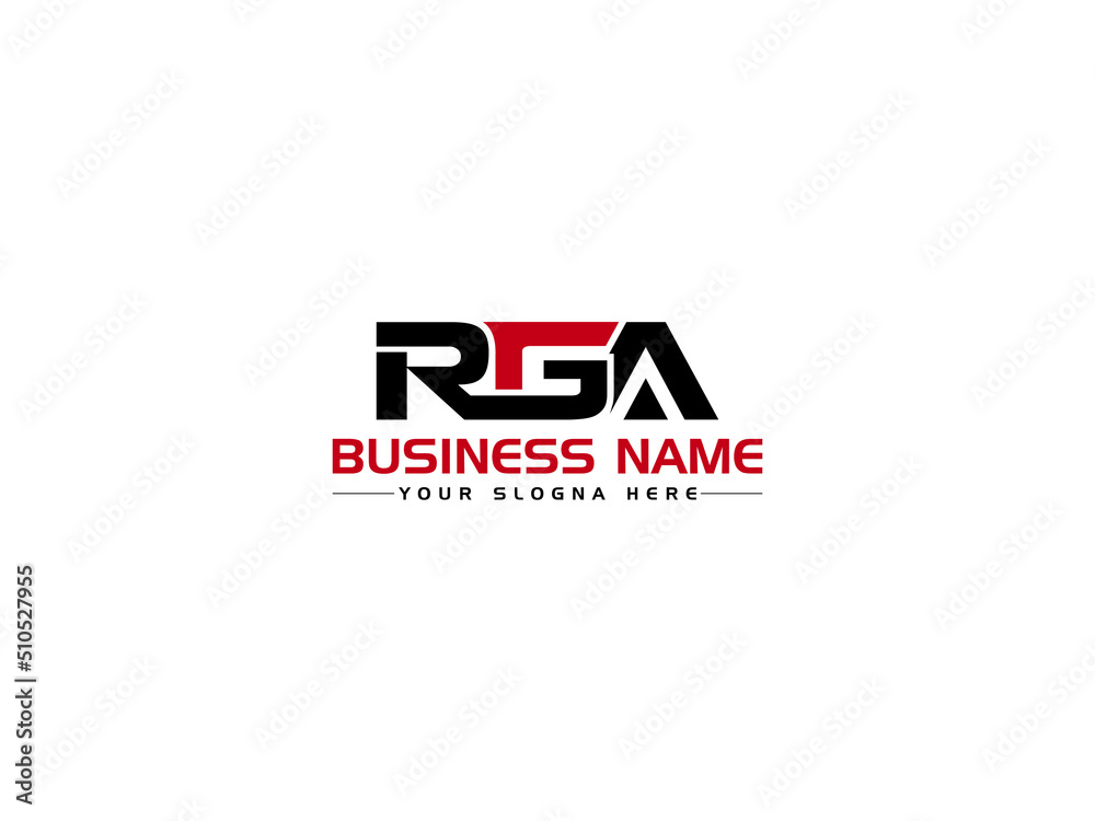 Vetor de Monogram RGA Logo Icon, Letter RG Logo Image Vector For A ...