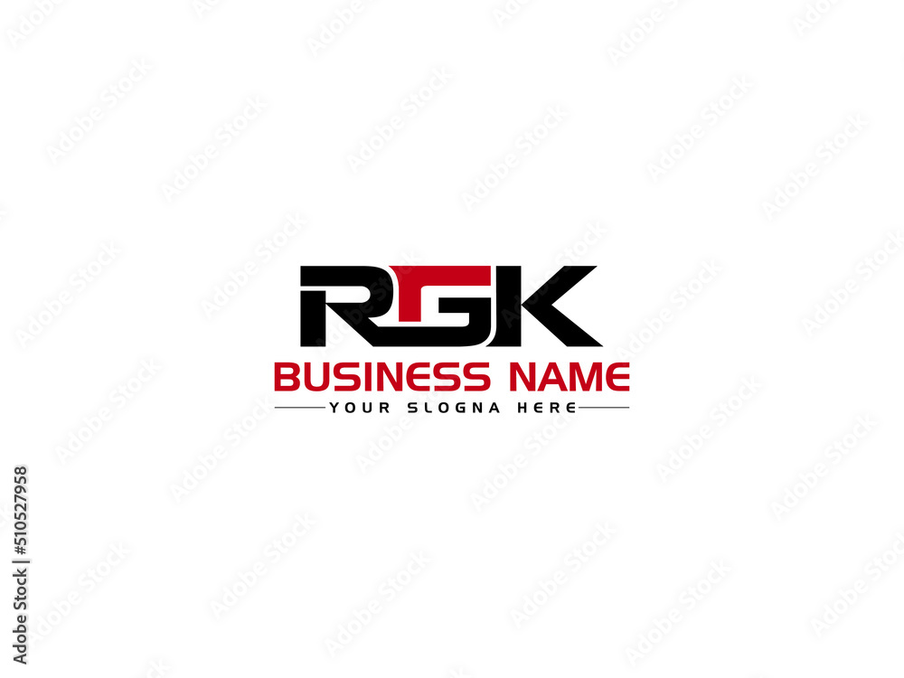 Monogram RGK Logo Icon, Letter RG Logo Image Vector For A Simple Brand ...