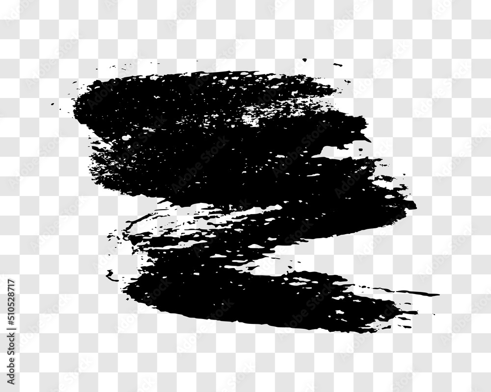 Black brush stroke on transparent background Stock Vector | Adobe Stock