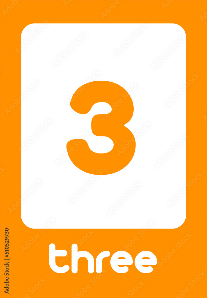 Kids Learning Numbers cards. Flashcards with numbers and their names ... Kids Learning Numbers cards. Flashcards with numbers and their names ...