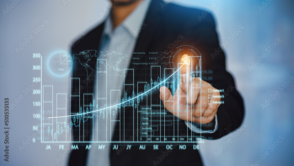 Foto de Business analysis big data sciences and economic growth with ...