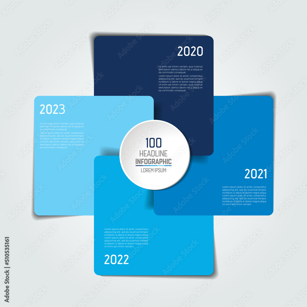 4 part chart, scheme, infographic vector. Stock Vector | Adobe Stock