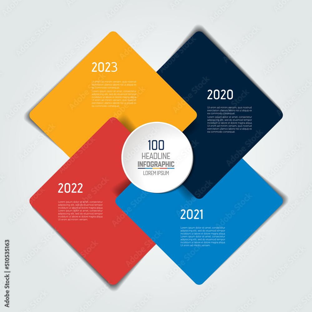 4 part chart, scheme, infographic vector. Stock Vector | Adobe Stock