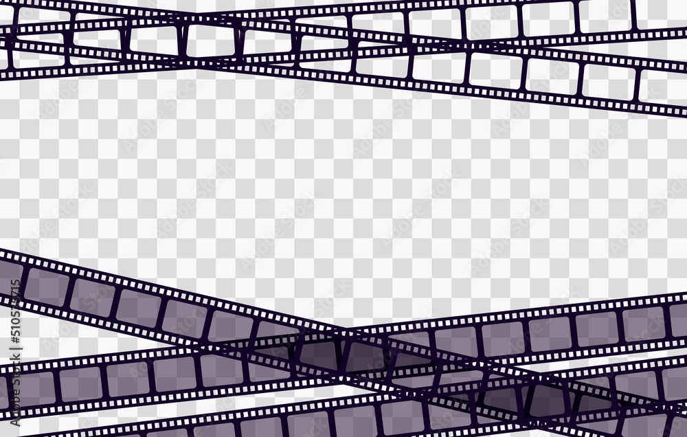 Old frame cinematic in retro style on transparent background. Vintage ...