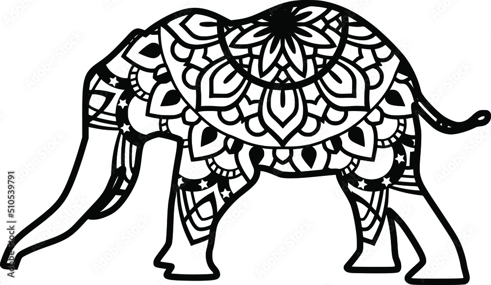 Mandala design. You can change the color and size of the design. Will ...