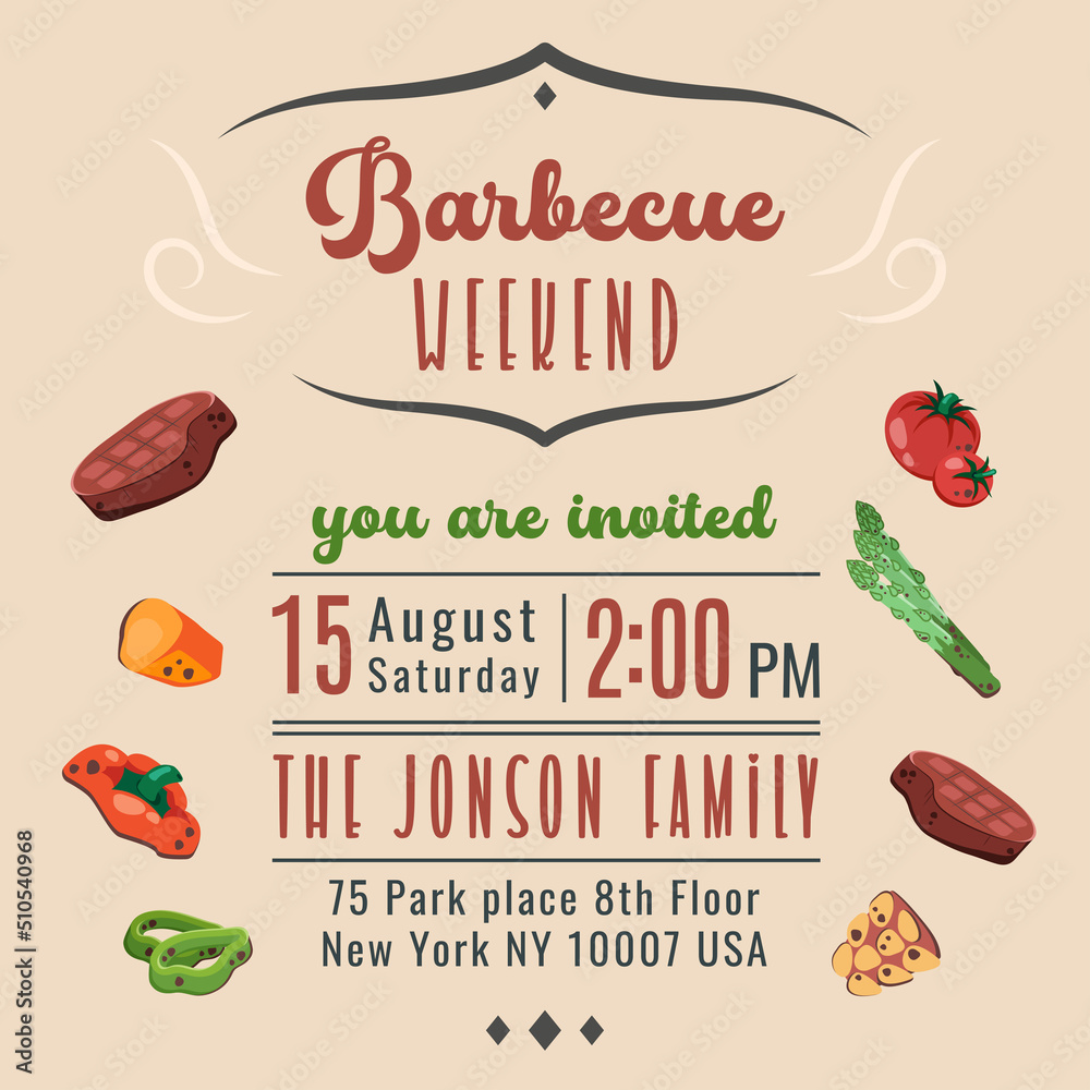 Bbq Party Invitations Free Printable