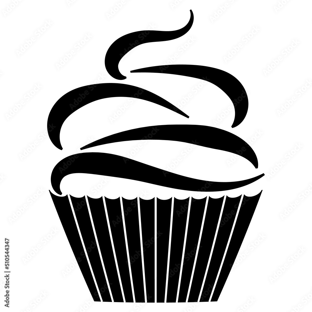 Vector clipart illustration of the cupcake. EPS10 Stock Vector | Adobe ...