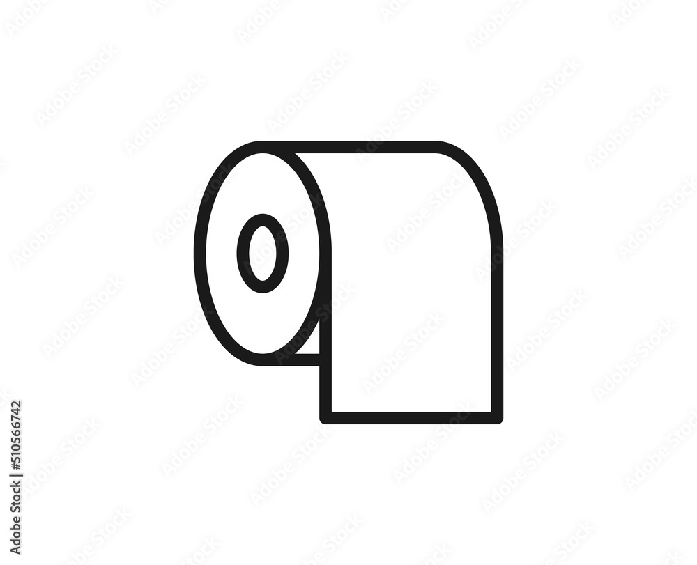 Toilet paper premium line icon. Simple high quality pictogram. Modern ...