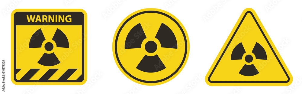 Radiation Hazard Symbol Sign Isolate On White Background,Vector ...