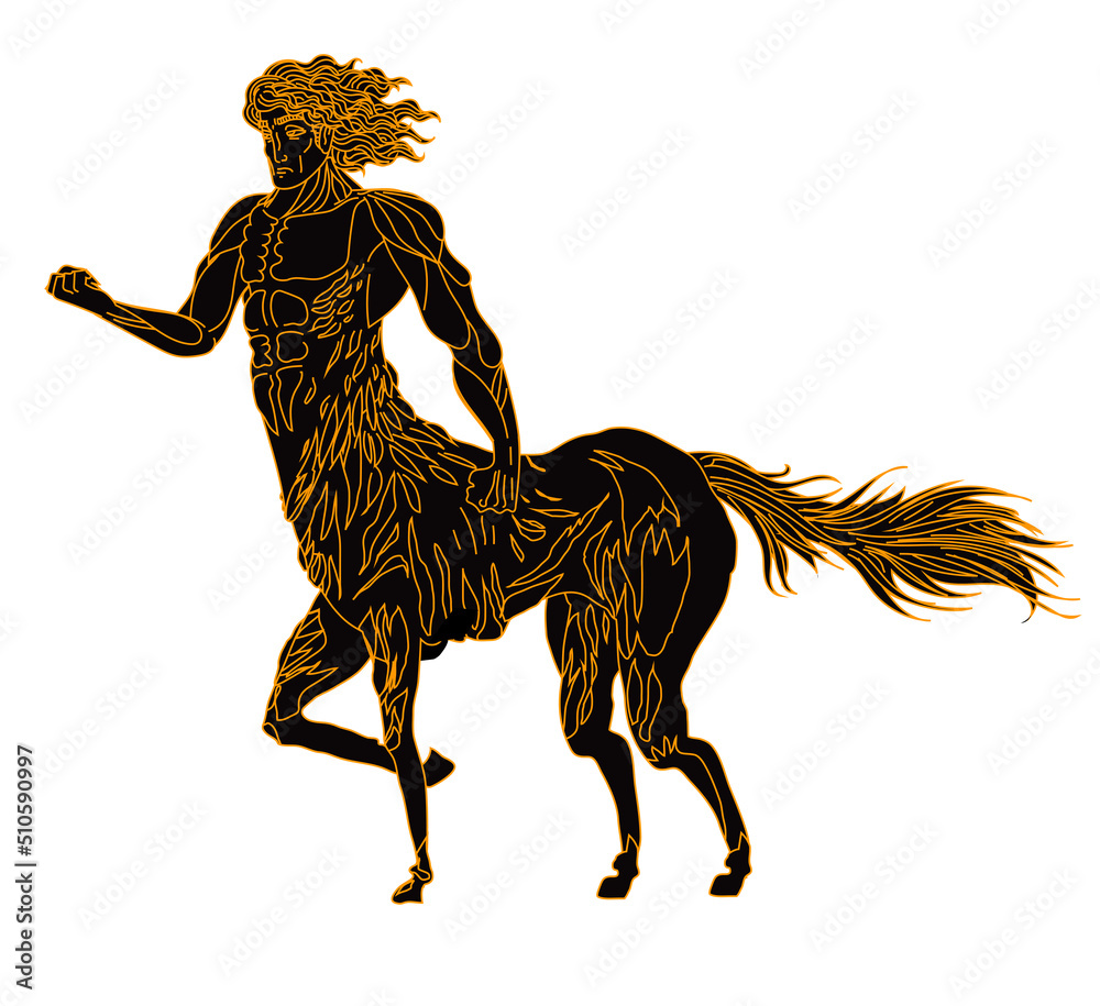 pottery mythology centaur half horse half human creature Stock Vector ...