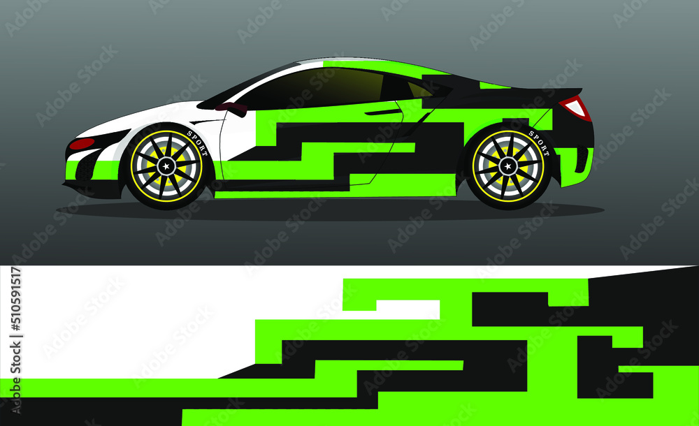 Car wrap decal design concept. Abstract grunge background for wrap ...