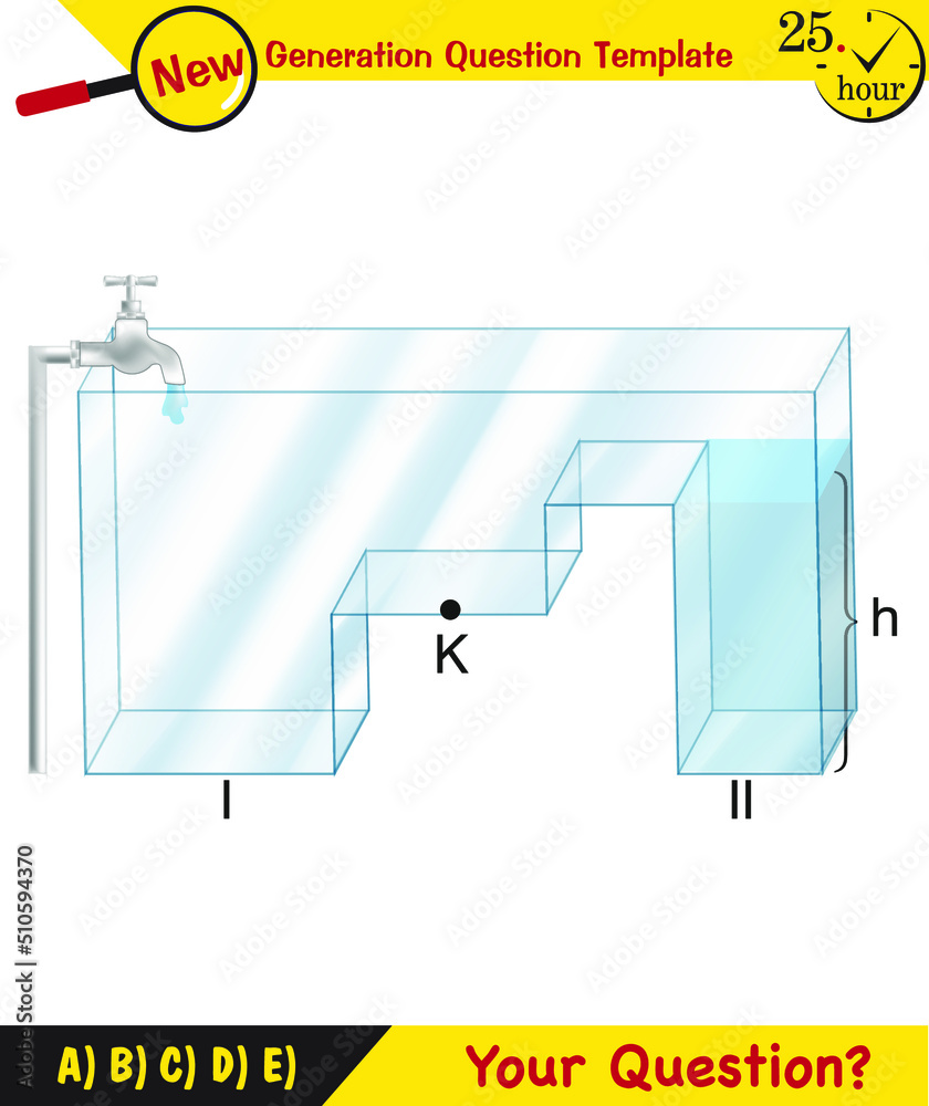 Physics, pressure and lifting force, pressure of stagnant waters ...