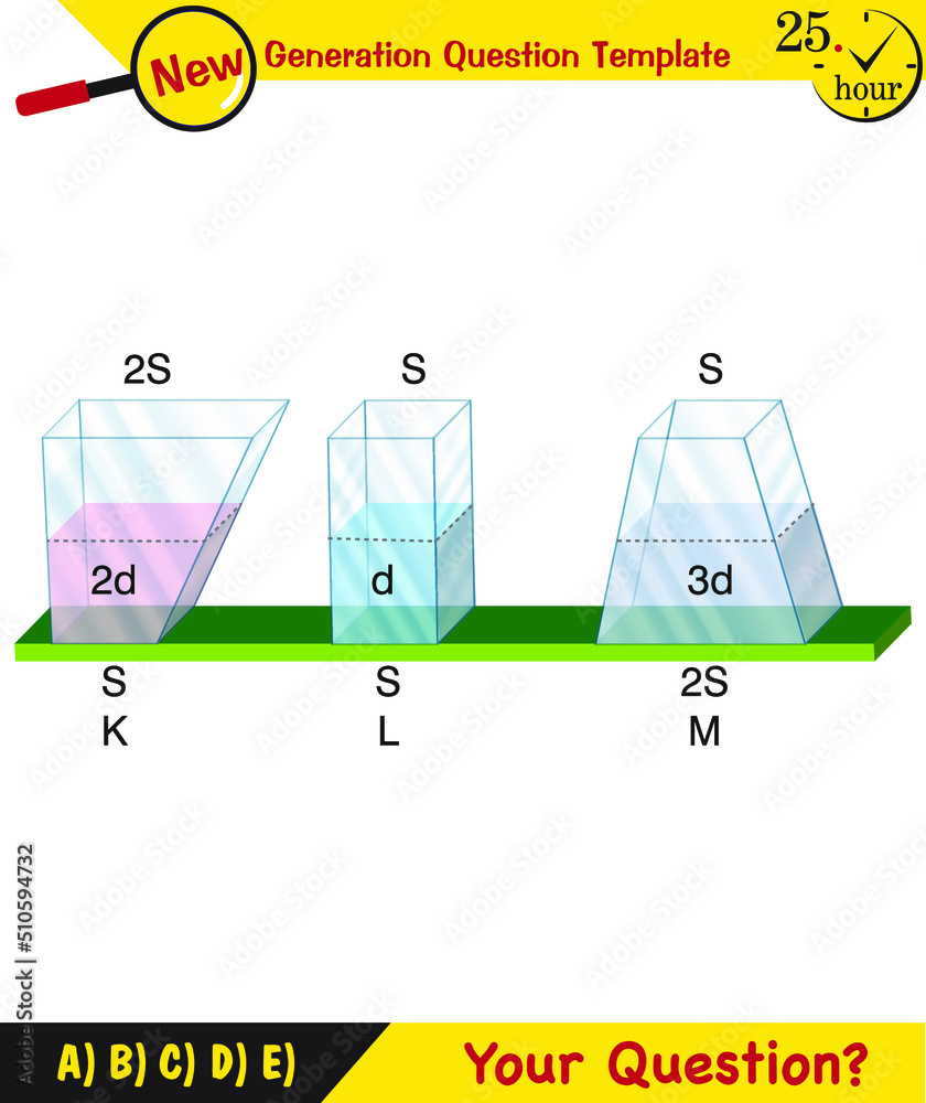 Physics, pressure and lifting force, pressure of stagnant waters ...