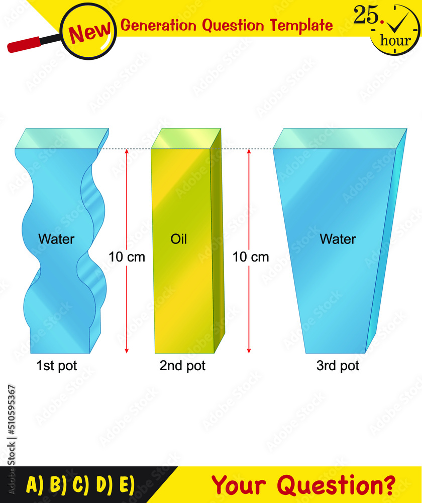 Vetor de Physics, pressure and lifting force, pressure of stagnant ...