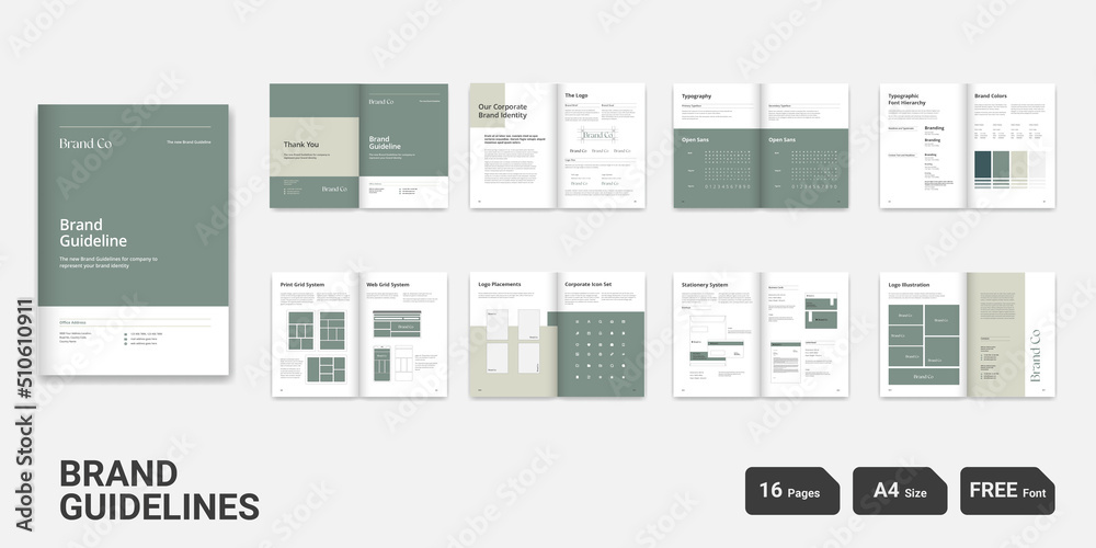 Brand Guideline Design Brand Style Guidelines Brand Manual Brand Style ...