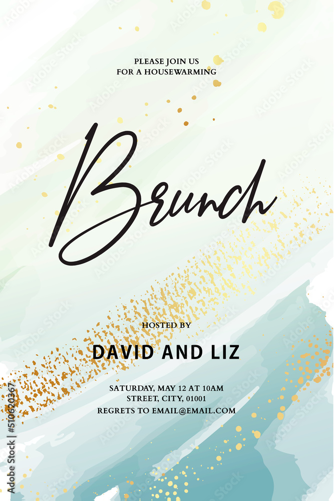 Blue watercolor ink minimalist watercolor background . Modern poster ...