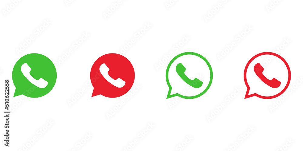 Set of phone call sign,button,symbol isolated on white background ...