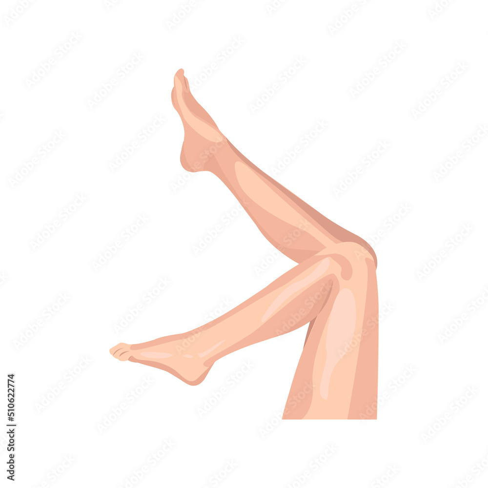 Female legs flat icon. Colored vector element from body parts ...