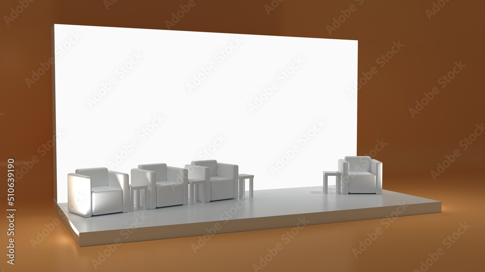 Empty stage design for mockup and corporate identity, display. Platform ...