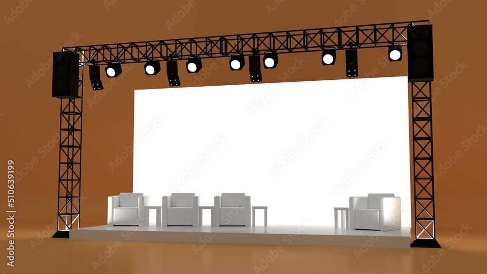 Empty stage design for mockup and corporate identity, display. Platform ...