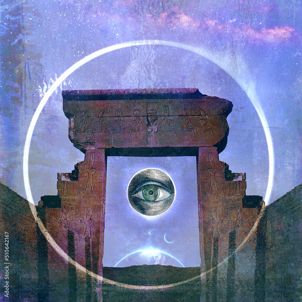 Metaphysical portal gate with all seeing eye. Stock Photo | Adobe Stock