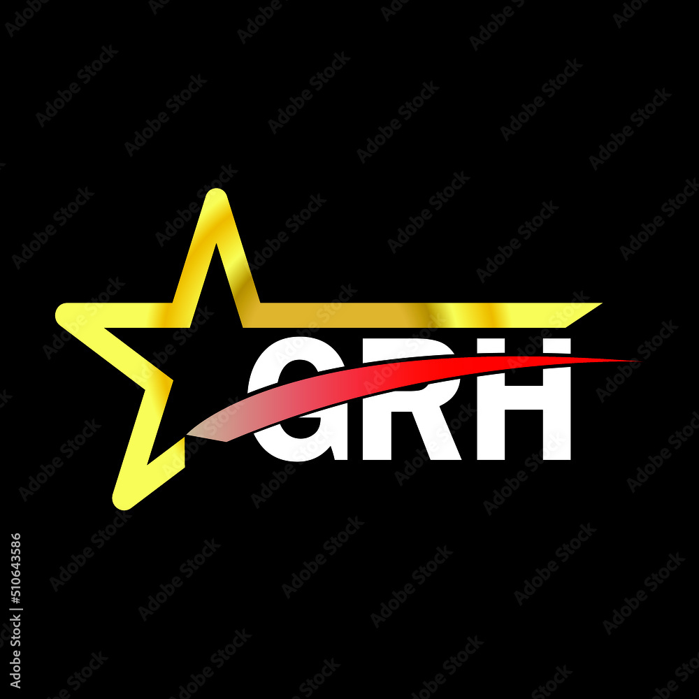 GRH letter logo design. GRH creative letter logo. simple and modern ...
