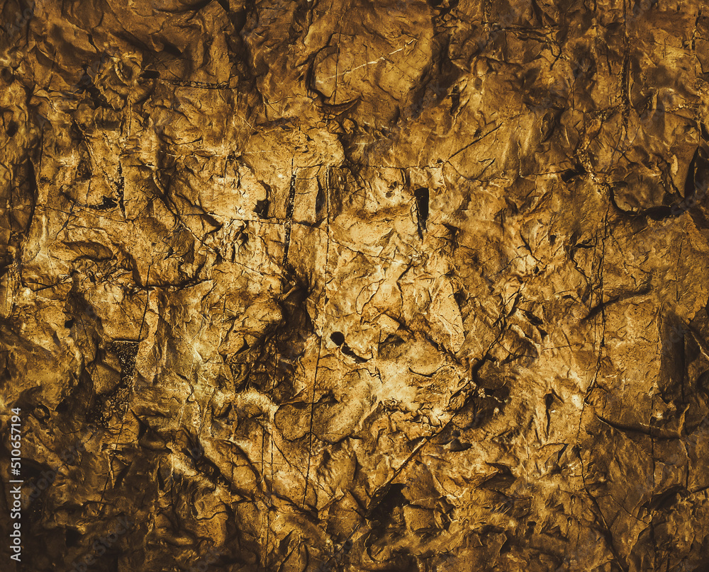 Rock pile. Gold texture. Golden Ore rocks. Stone background. Abstract ...