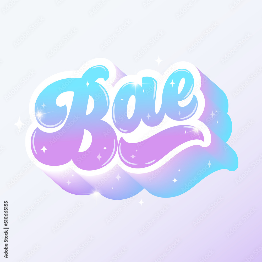 Bae is a hand-drawn lettering. It can be used for T-shirts, stickers ...