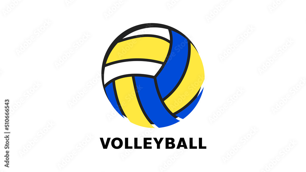 Volleyball icon symbol vector, isolated on white background ...
