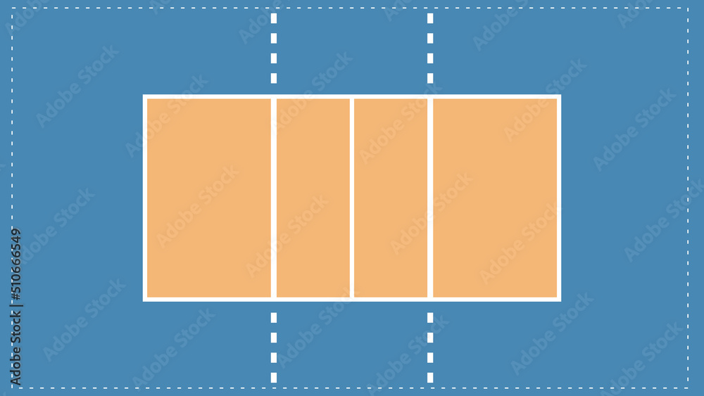 Top view of volleyball court background, illustration Vector EPS 10 ...