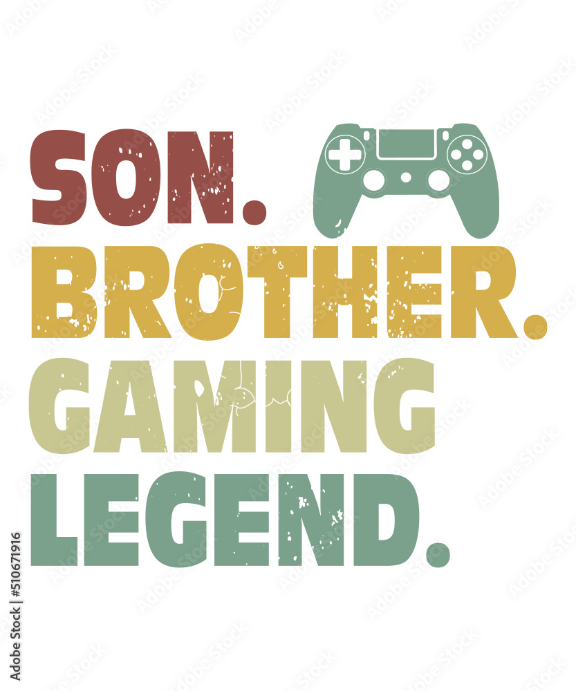 son brother gaming legend SVG, gamer svg, video game svg, game brother ...