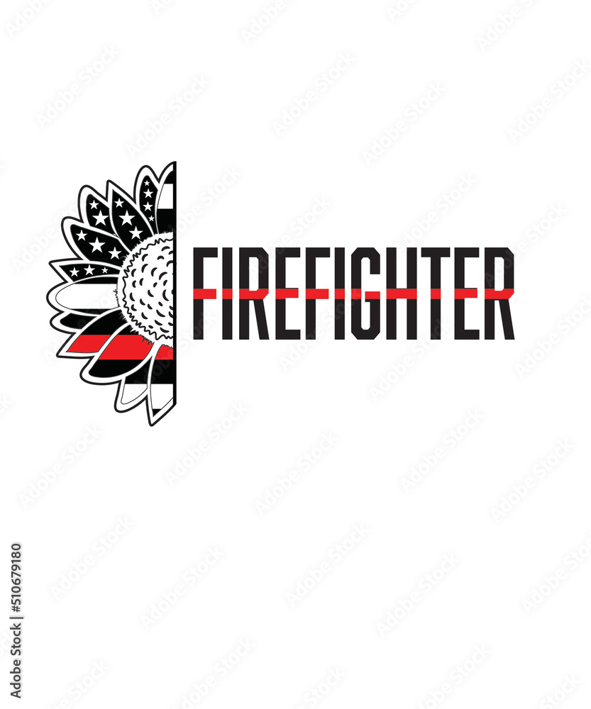 Sunflower firefighter svg, firefighter flag svg, fire department svg ...