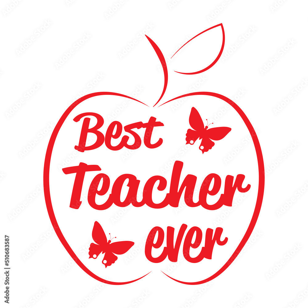 apple best teacher ever svg, Teacher Svg Bundle, teacher svg png, teach ...