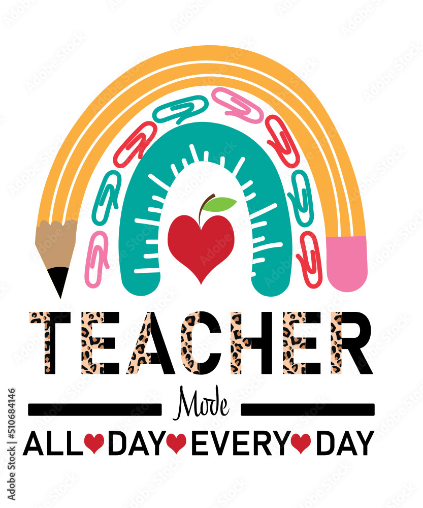 teacher mode all day every day svg png, teacher rainbow png SVG, half ... teacher mode all day every day svg png, teacher rainbow png SVG, half ...