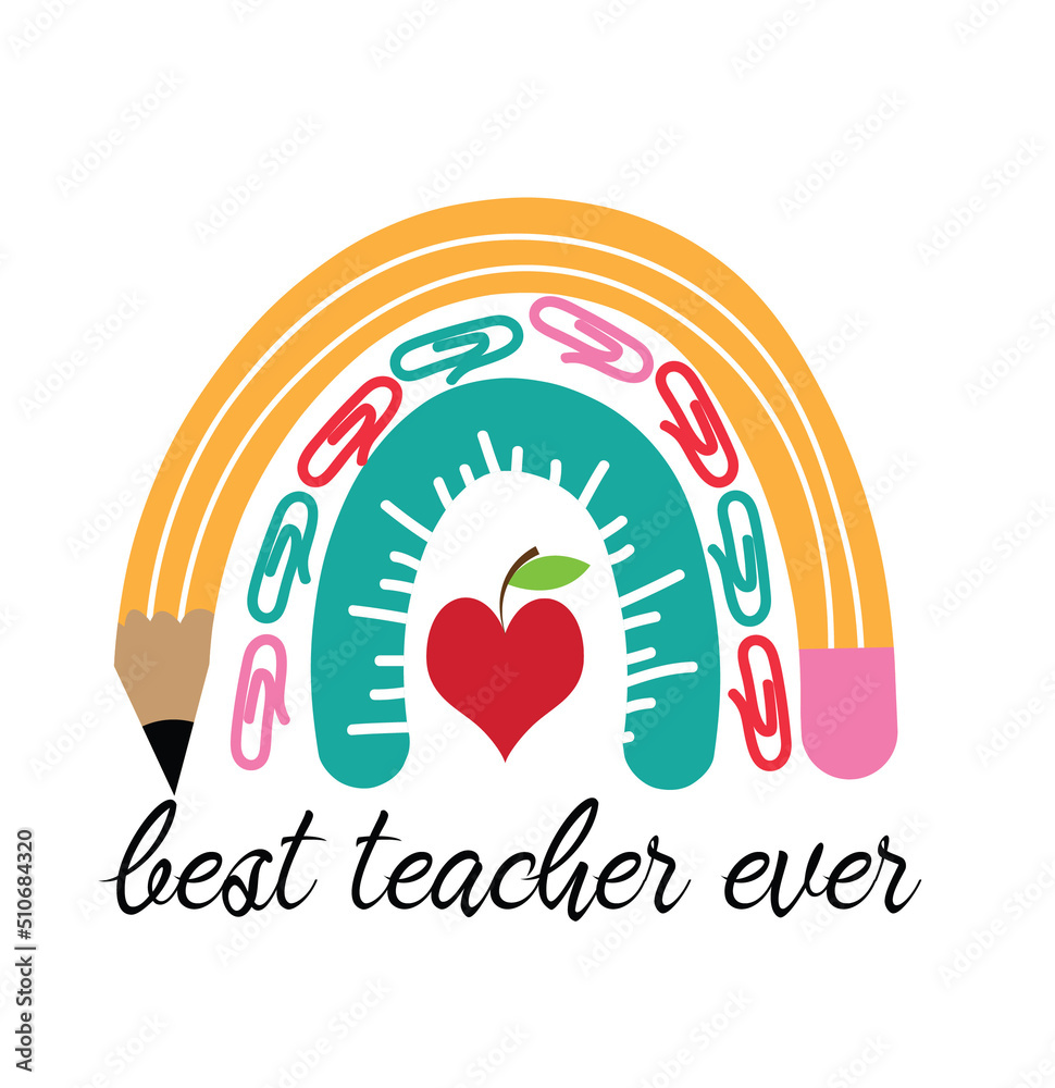 teacher rainbow png SVG, teacher png svg, rainbow png svg, teacher life ...
