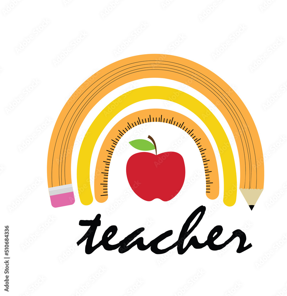 teacher rainbow png SVG, teacher png svg, rainbow png svg, teacher life ...